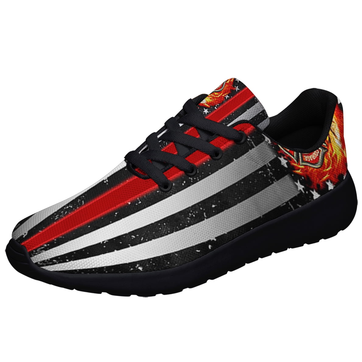 Firefighter The Thin Red Line Shoes Sneakers for Women Men Black Size 3 ...