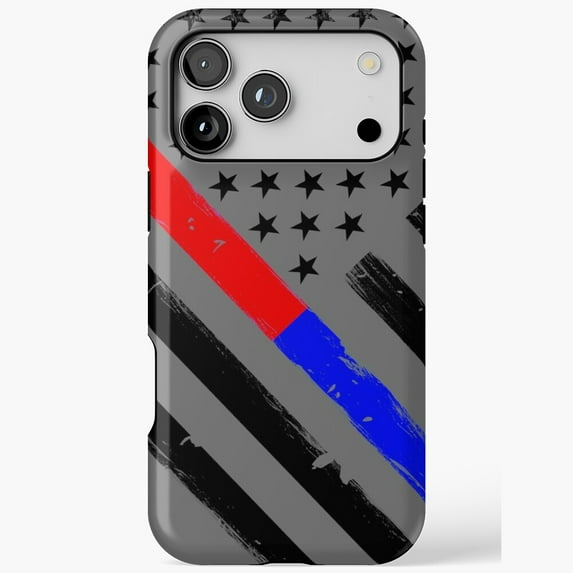 Firefighter Thin Red Line Flag Art iPhone Case 17 11 12 13 14 15 16 Pro ...