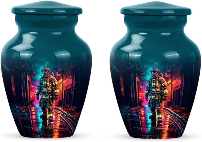 Firefighter Urn, Small Keepsake Urns For Ashes For Women, Cremation Urn ...