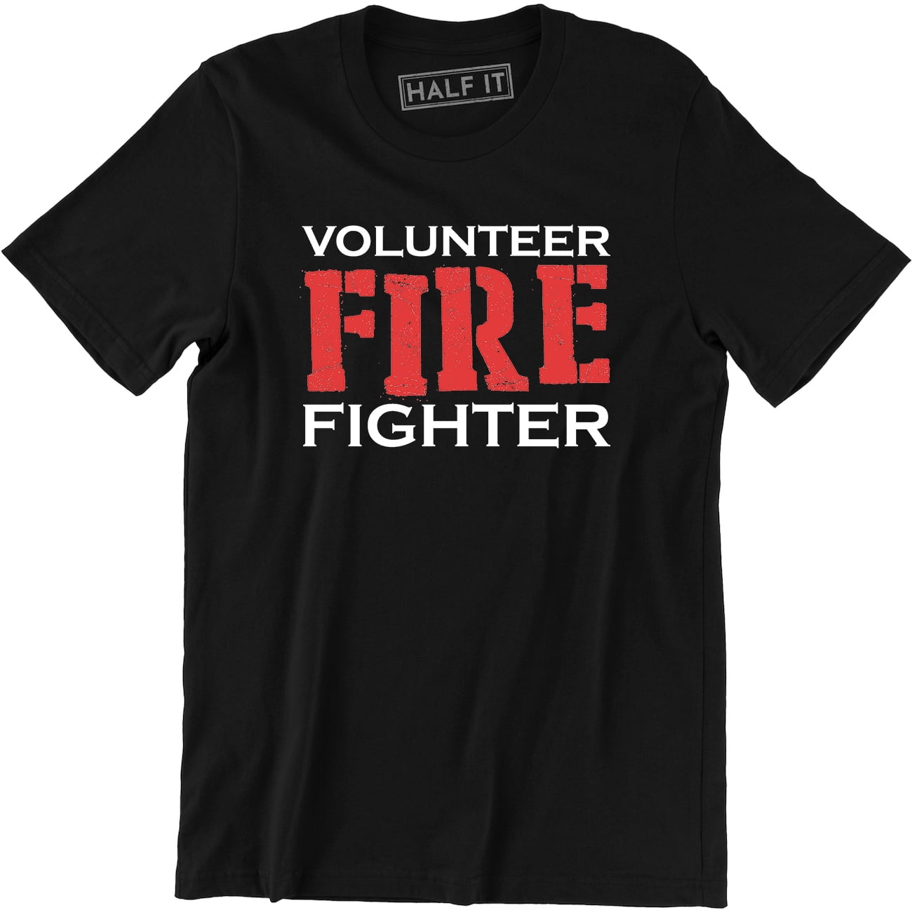 Firefighter Volunr Fire Rescue Thin Red Line Department Mens T-Shirt ...