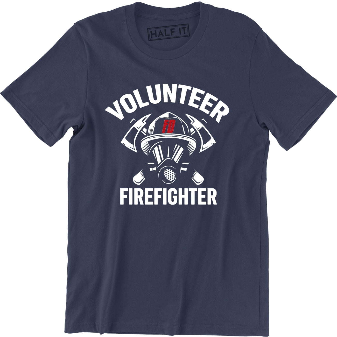 Firefighter Volunr Fire Rescue Thin Red Line Department Mens Tee Shirt ...