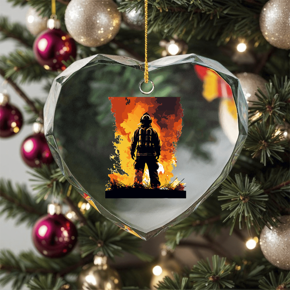 Firefighter Wall Of Fire - Firefighter & Fireman Ornament, Home ...