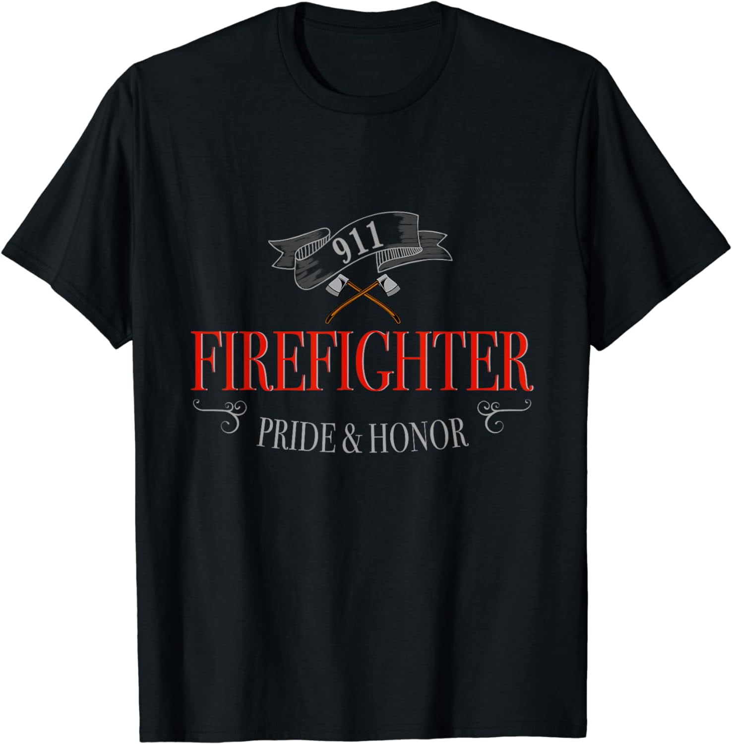Firefighter and fire department with pride and honor T-Shirt - Walmart.com