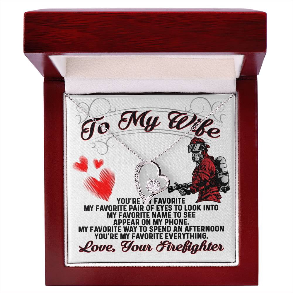 Firefighter's Wife, Forever Love Necklace, 14K White Gold or 18K Yellow ...