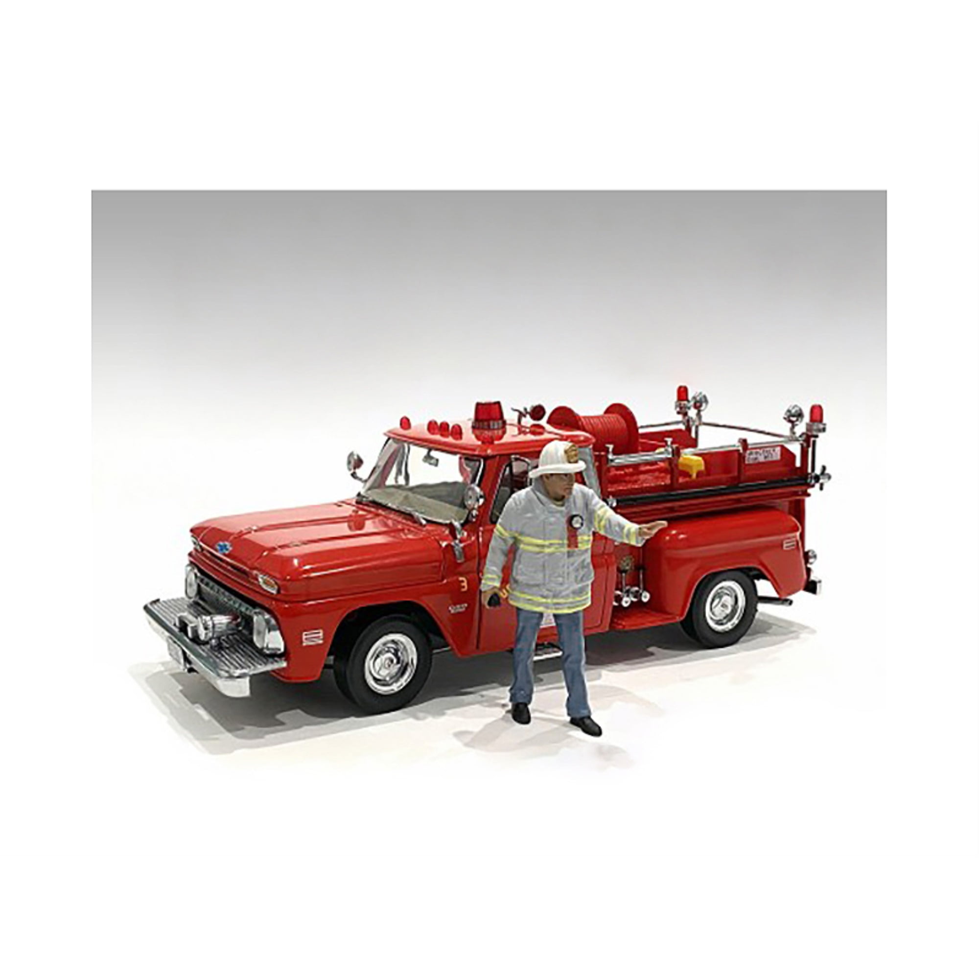 "Firefighters" Fire Captain Figure for 1/18 Scale Models by American ...