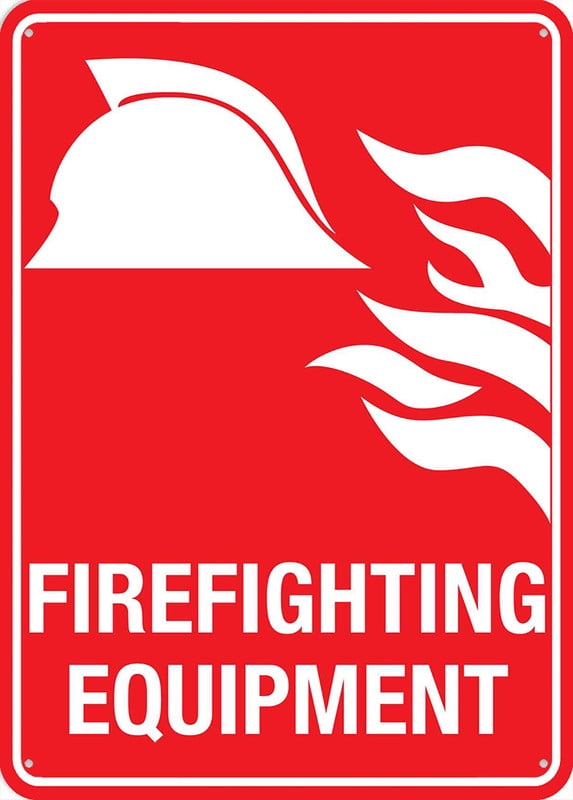 Firefighting Equipment Sign For House 12" X 8" Yard Sign, Premium ...