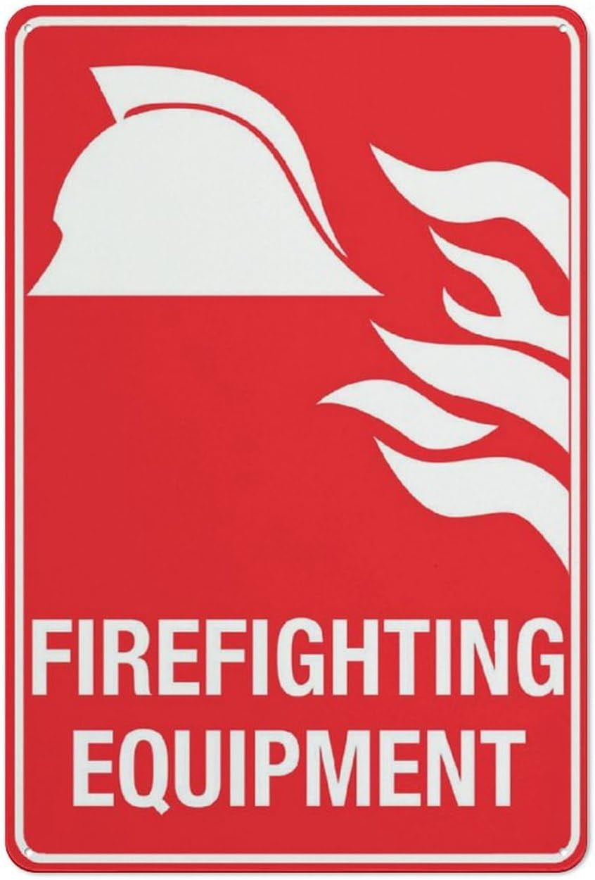 Firefighting Equipment Sign Outdoor Metal Sign - 12 X 8 Metal Signs For ...