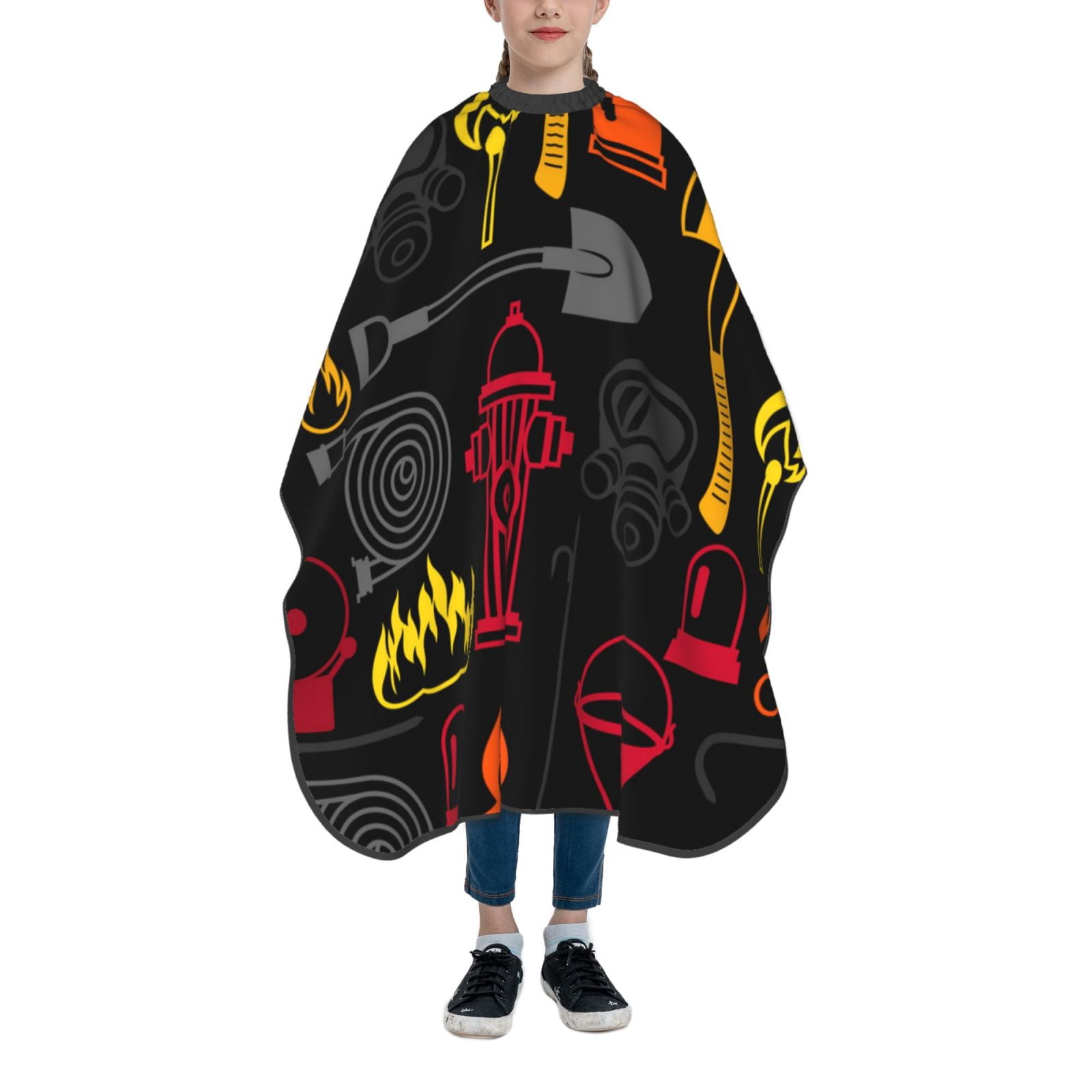 Firefighting Items Fire Firefighter Fighter Kids Barber Cape ...
