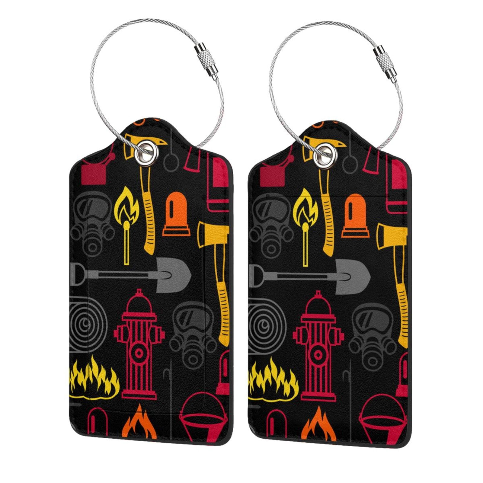 Firefighting Items Fire Firefighter Fighter Luggage Tag for Suitcase 2 ...