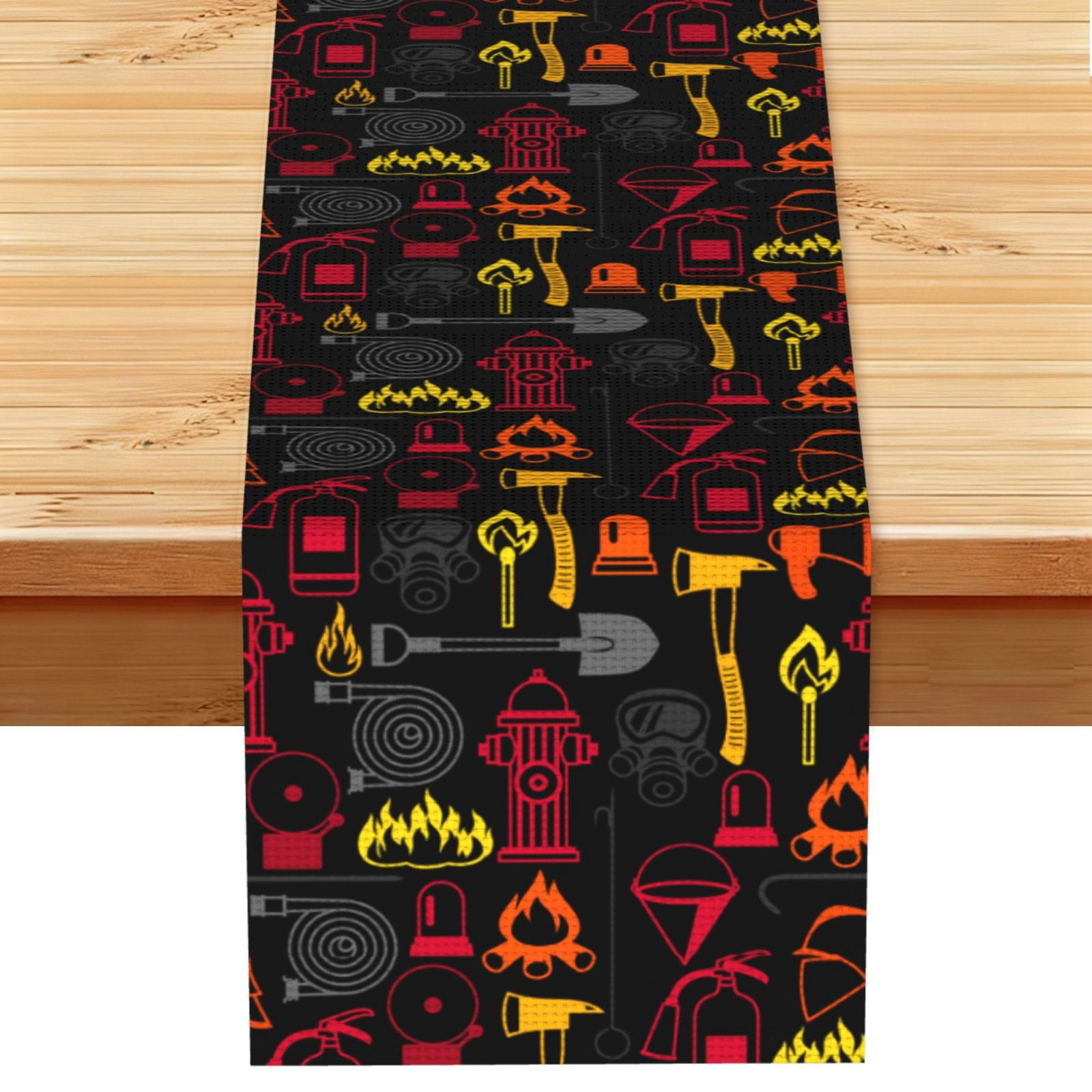 Firefighting Items Fire Firefighter Fighter Table Runner 13x72 Inch for ...