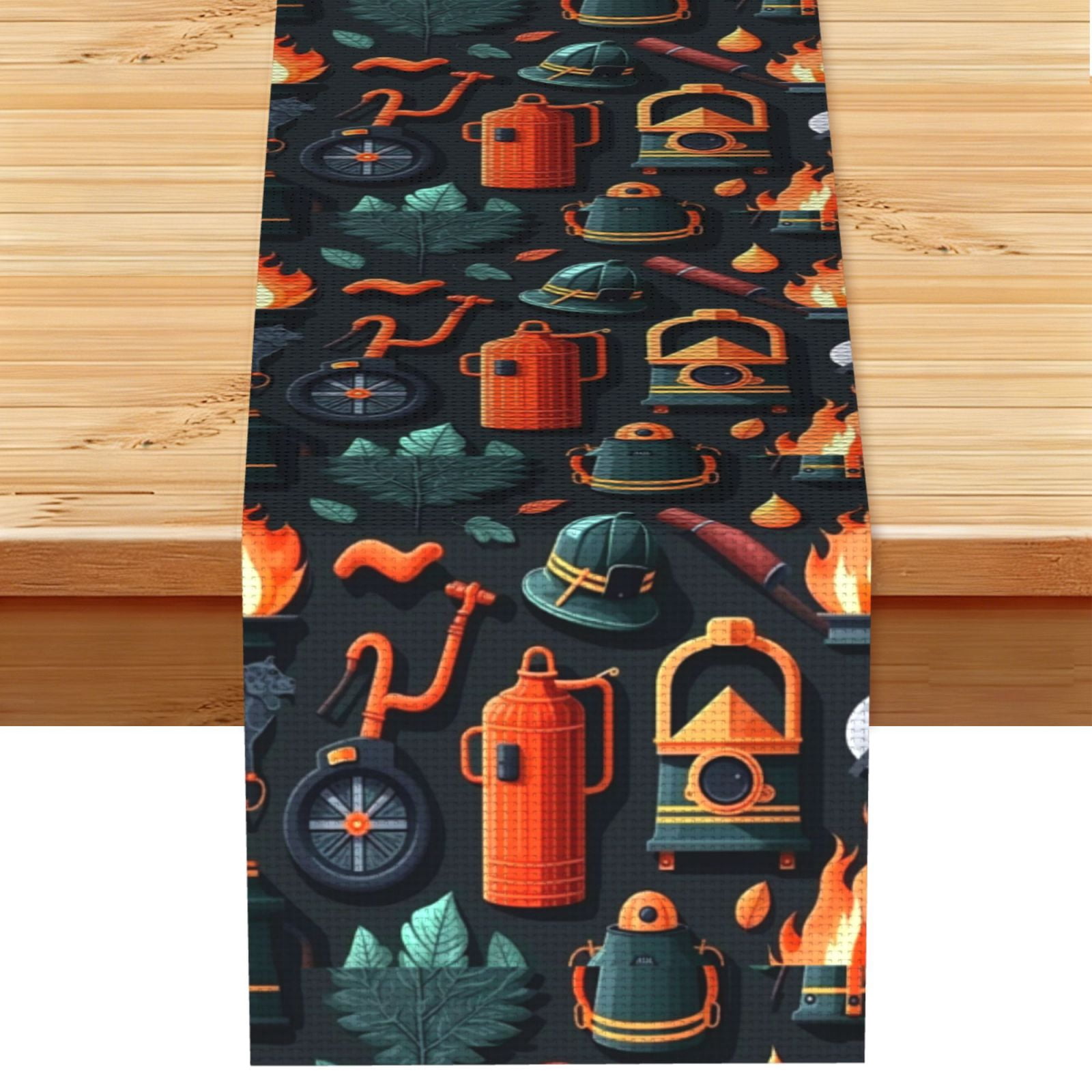 Firefighting Items Firefighter Fire Fighter Table Runner 13x72 Inch for ...