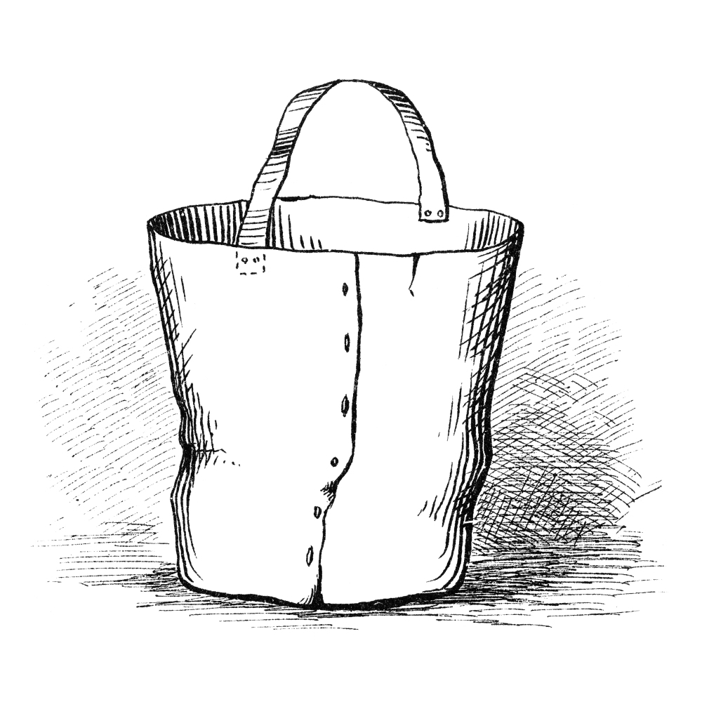 Firefighting Water Bucket. Nan Ancient Water Bucket Used For Fighting ...