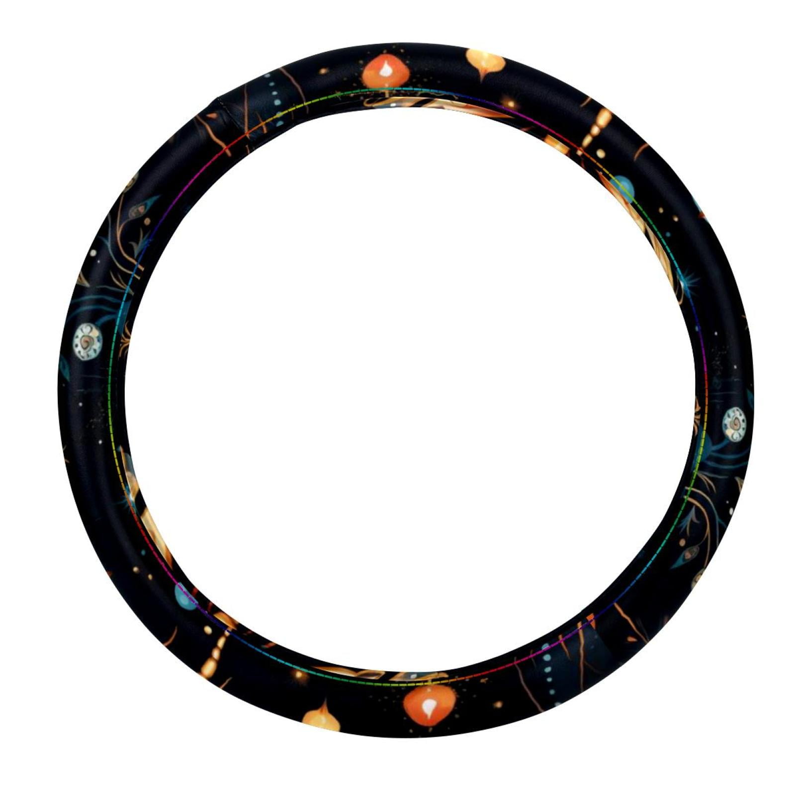 Fireflies 14.5 Inch Printing PVC Leather Car Wheel Covers Steering ...