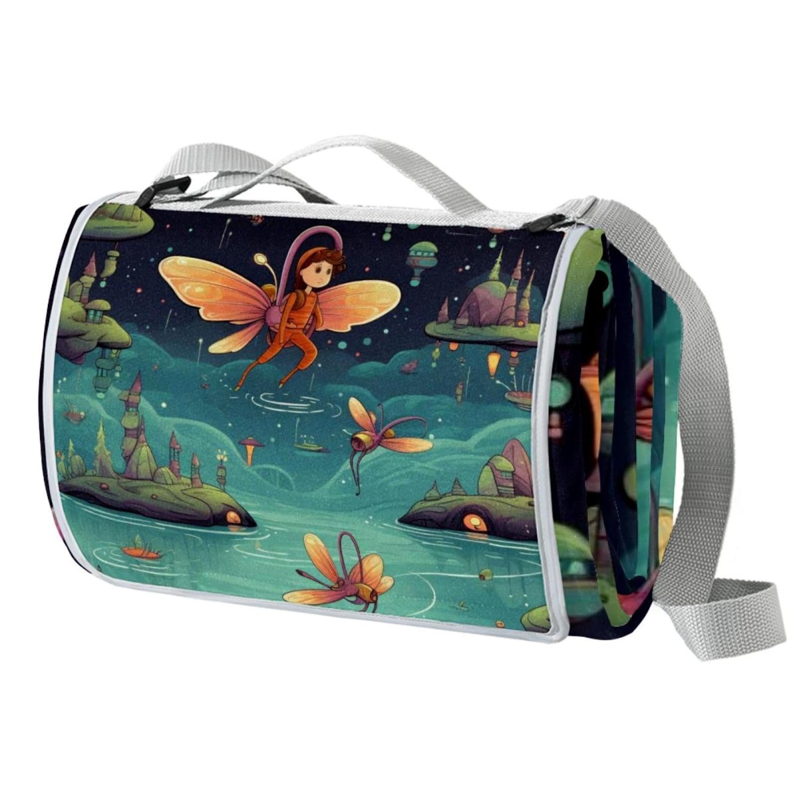 Fireflies Canvas Beach Blanket Picnic Mat for Outdoor Activities ...