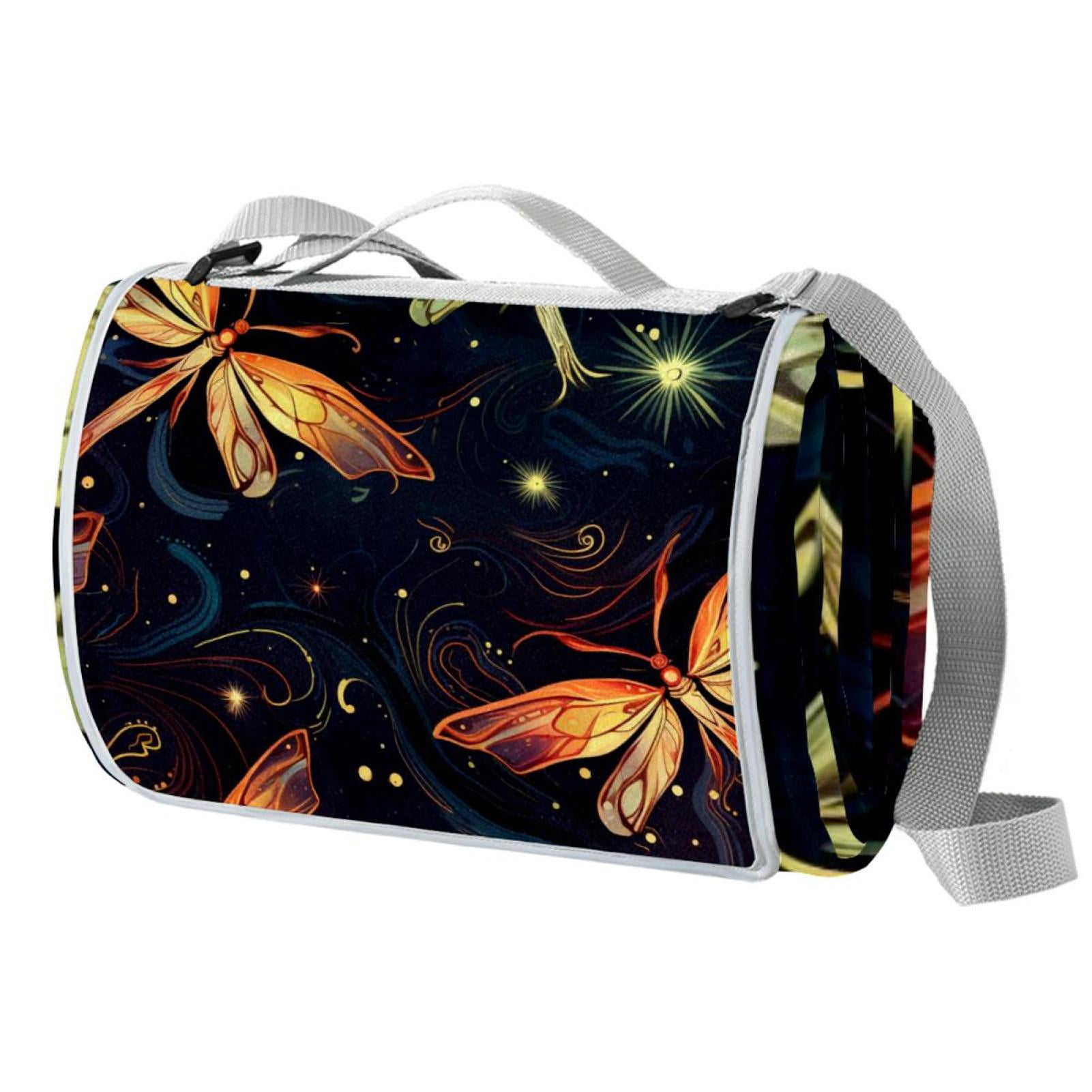 Fireflies Canvas Picnic Blanket Outdoor Waterproof Portable Mat for ...