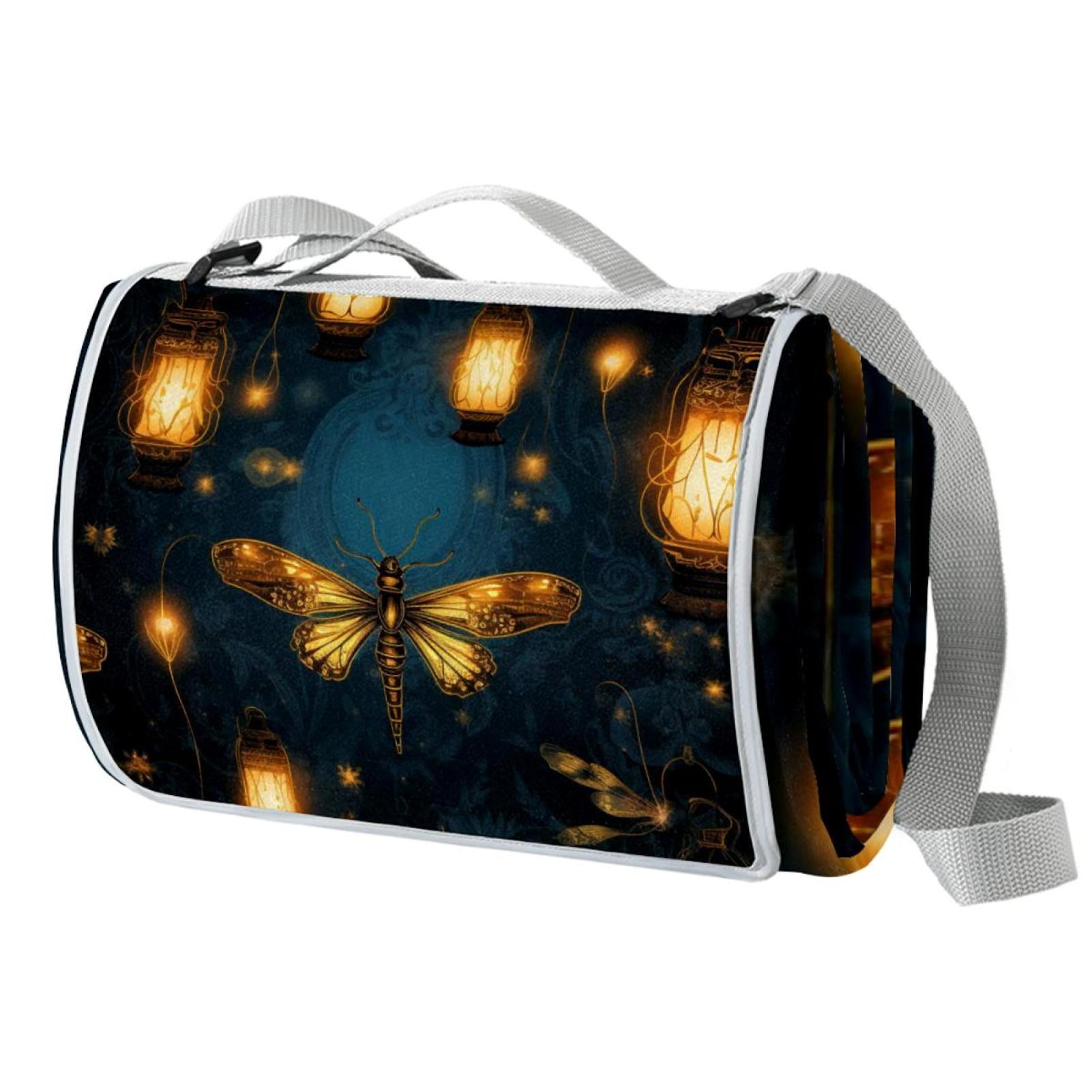 Fireflies Canvas Picnic Mat for Outdoor Activities and Beach Trips with ...