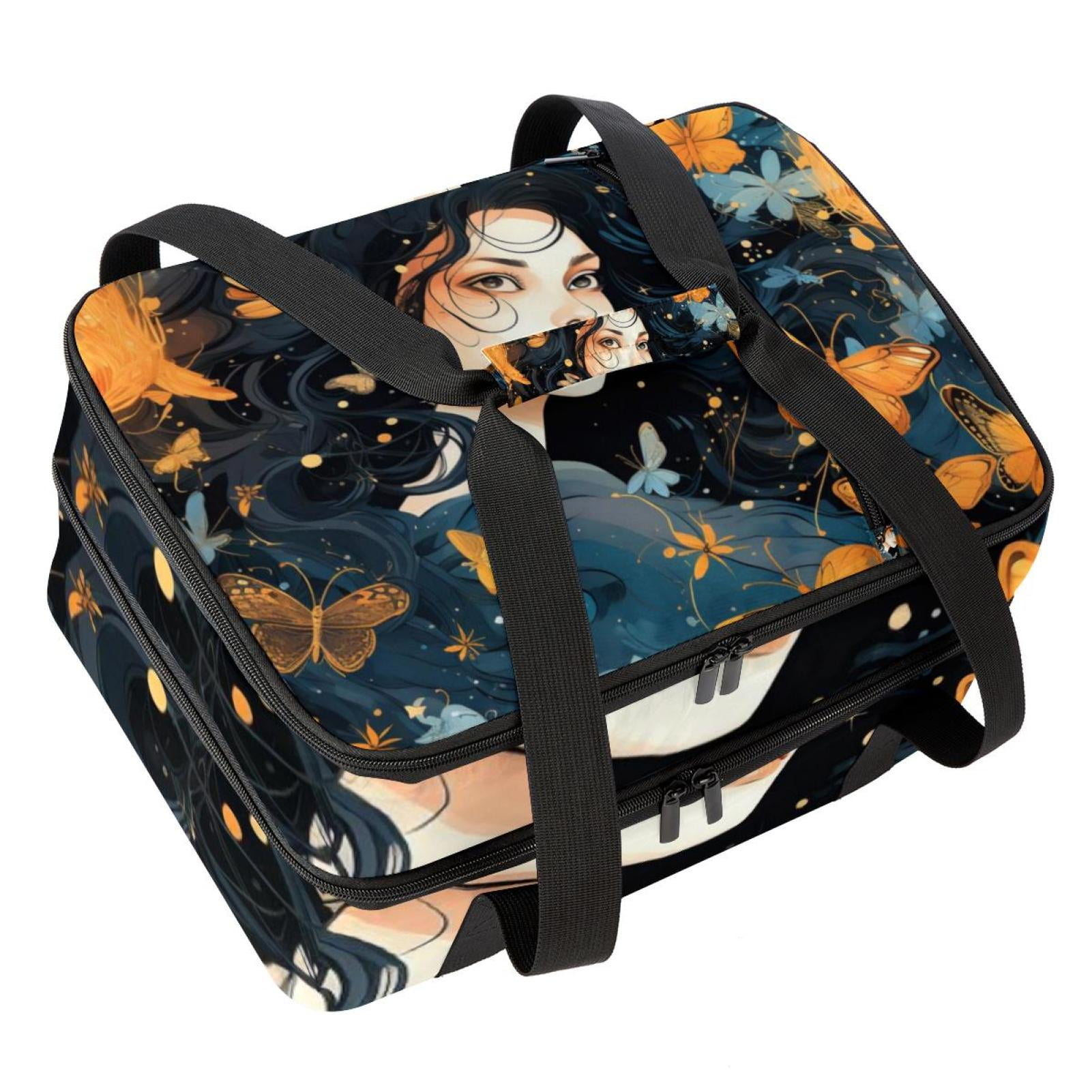 Fireflies Double Layered Insulated Lunch Bag with Two Compartments ...