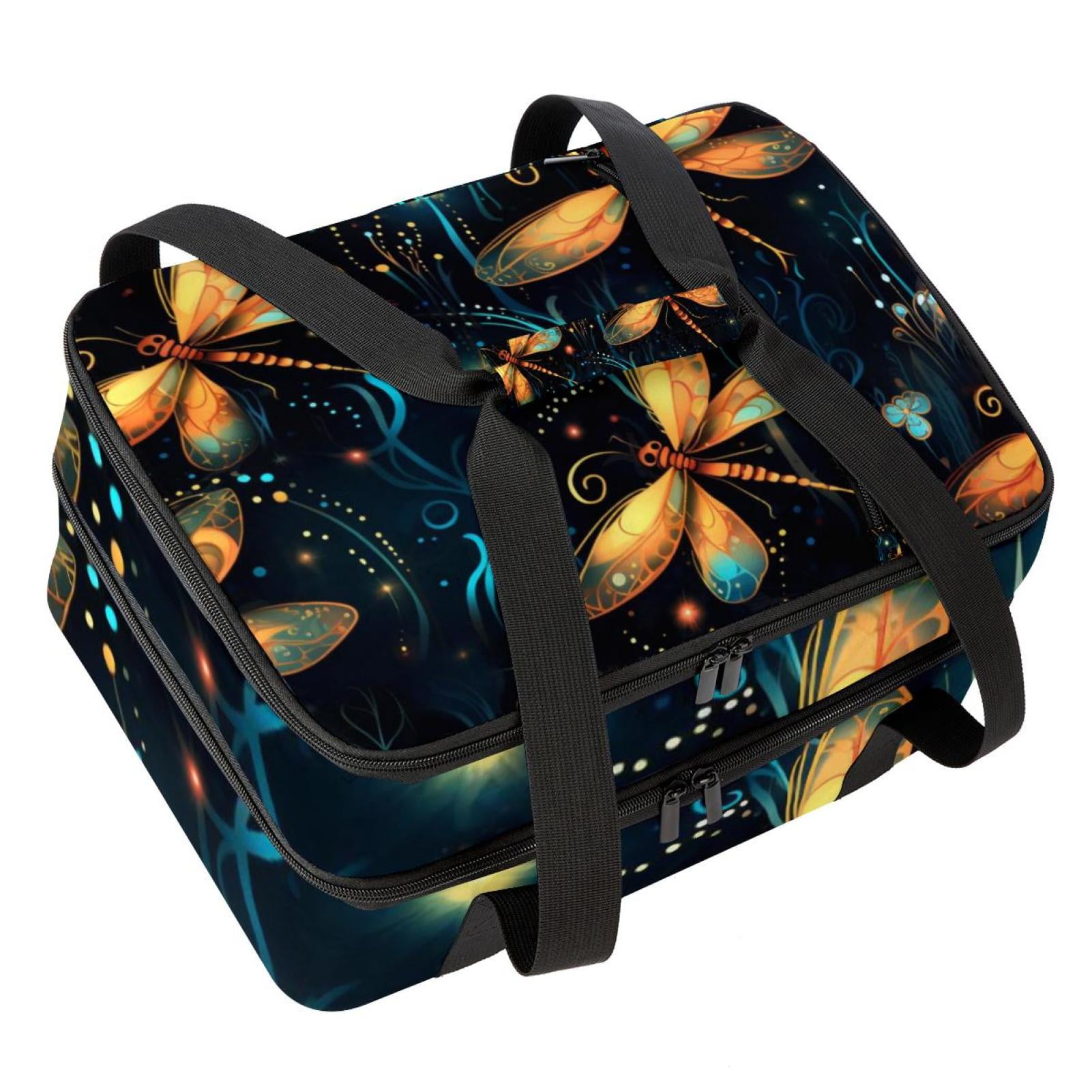 Fireflies Double Layered Insulated Lunch Bag with Large Capacity and ...