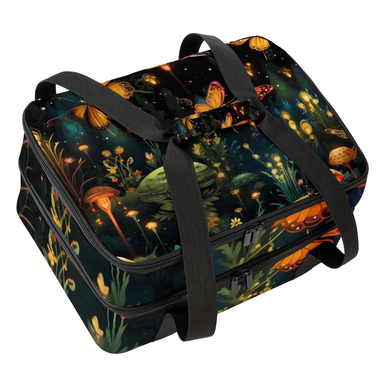 Fireflies Double Layered Insulated Lunch Bag with Two Compartments ...