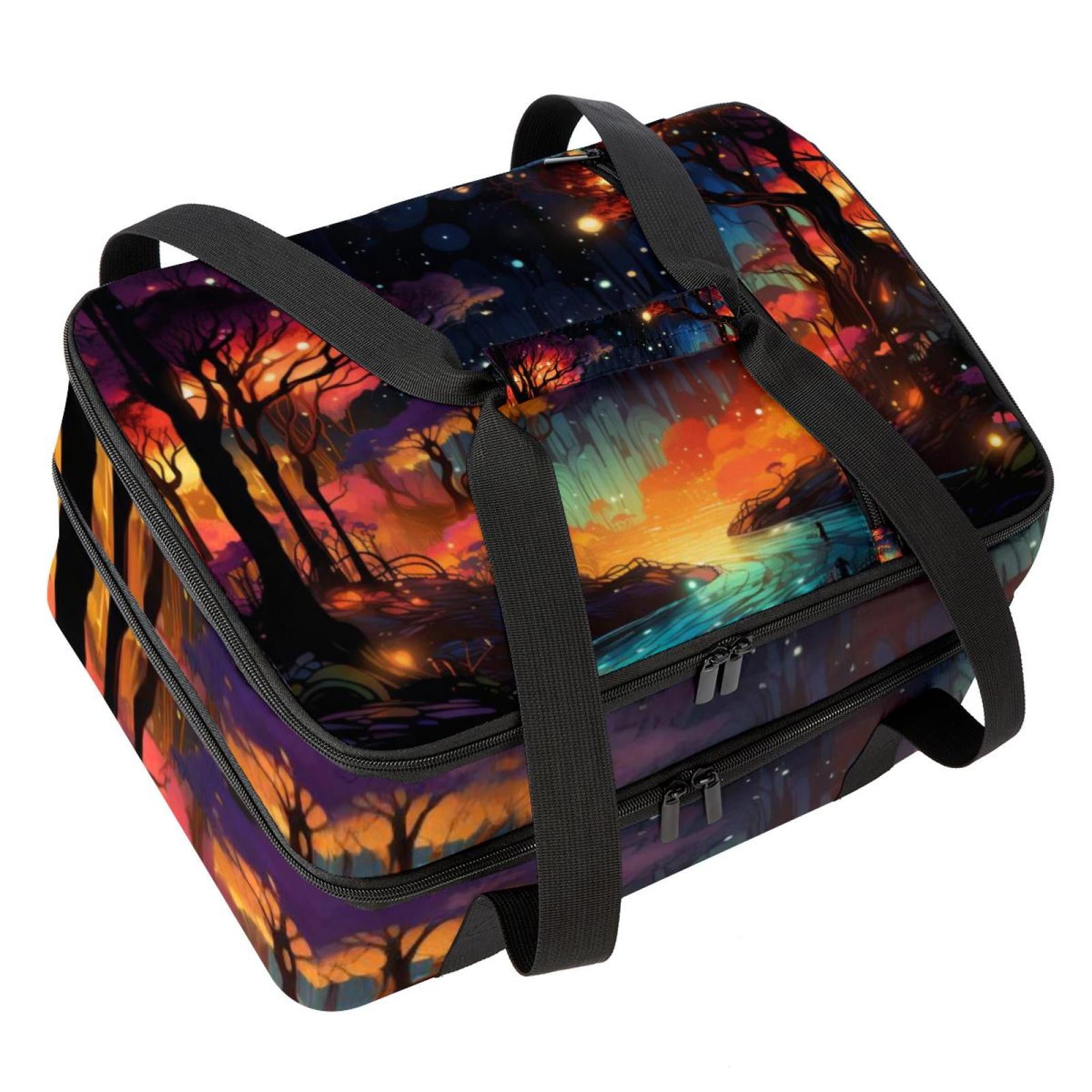 Fireflies Double Layered Insulated and Refrigerated Lunch Bag with Two ...