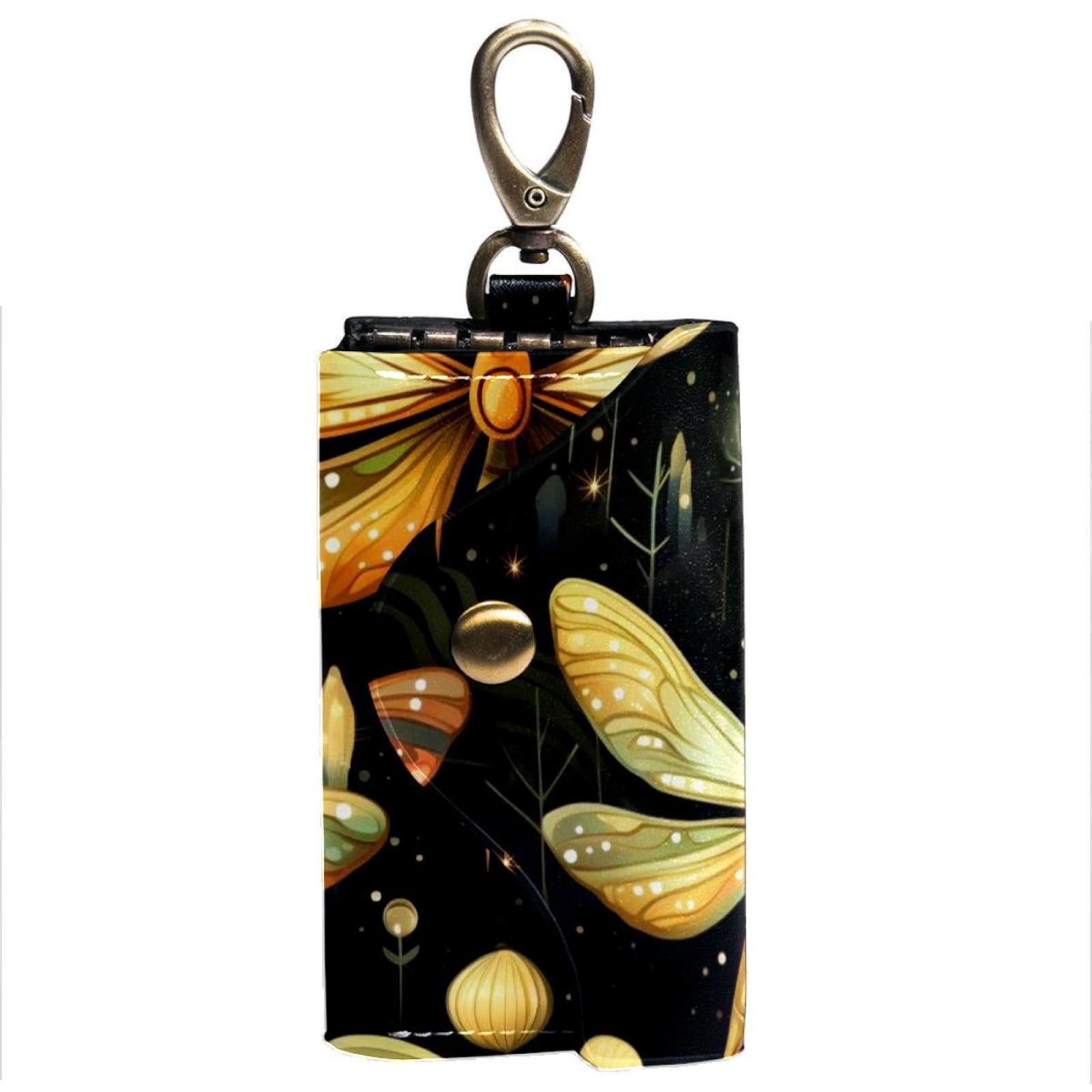 Fireflies Key Wallet Organizer Card ID Holder Case with 6 Hooks and ...