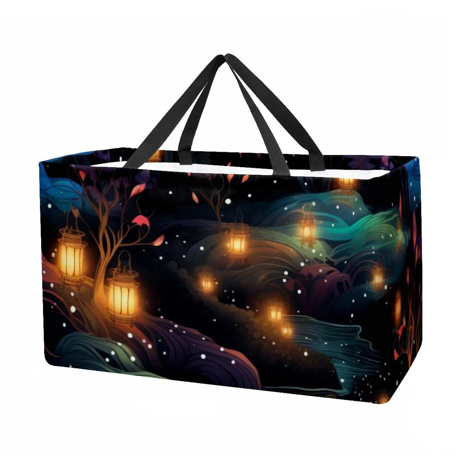 Fireflies Large Capacity Reusable Foldable Cube Organizer with Oxford ...