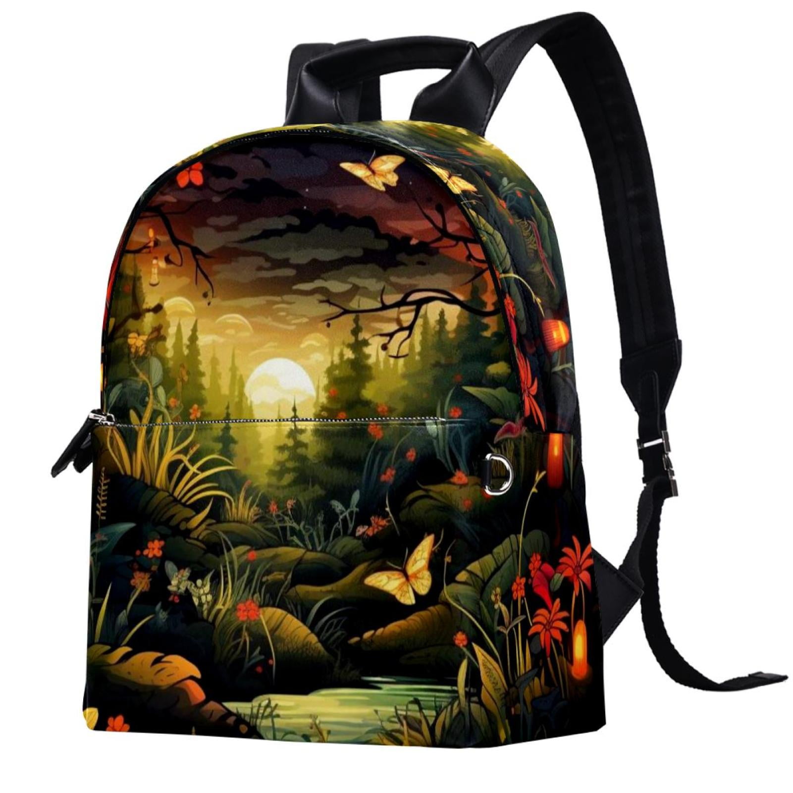 Fireflies Leather Backpack with Adjustable Shoulder Straps | Large ...