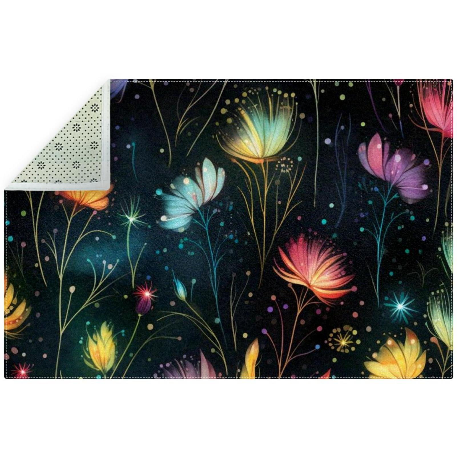 Fireflies Office Mat with Right-Angle Design - Polyester Floor Mat for ...