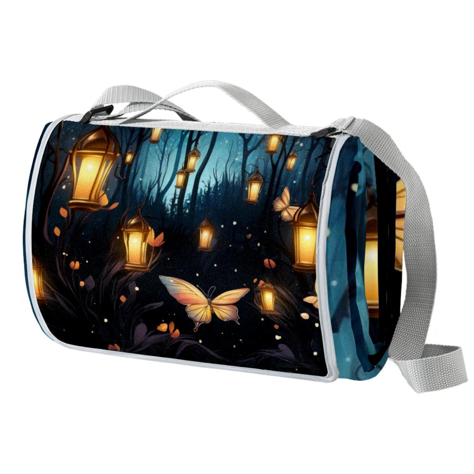 Fireflies Outdoor Canvas Picnic Blanket Waterproof and Foldable Mat ...