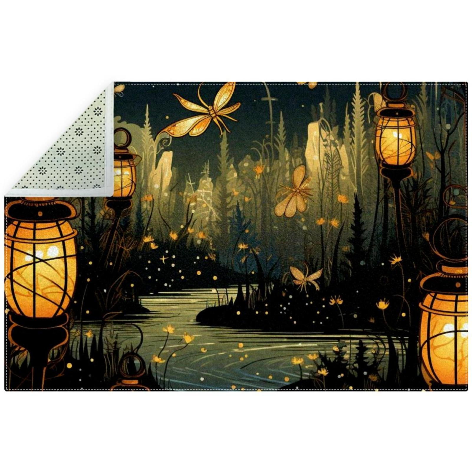 Fireflies Polyester Office Rugs for Right-Angle Floor Mats - Durable ...