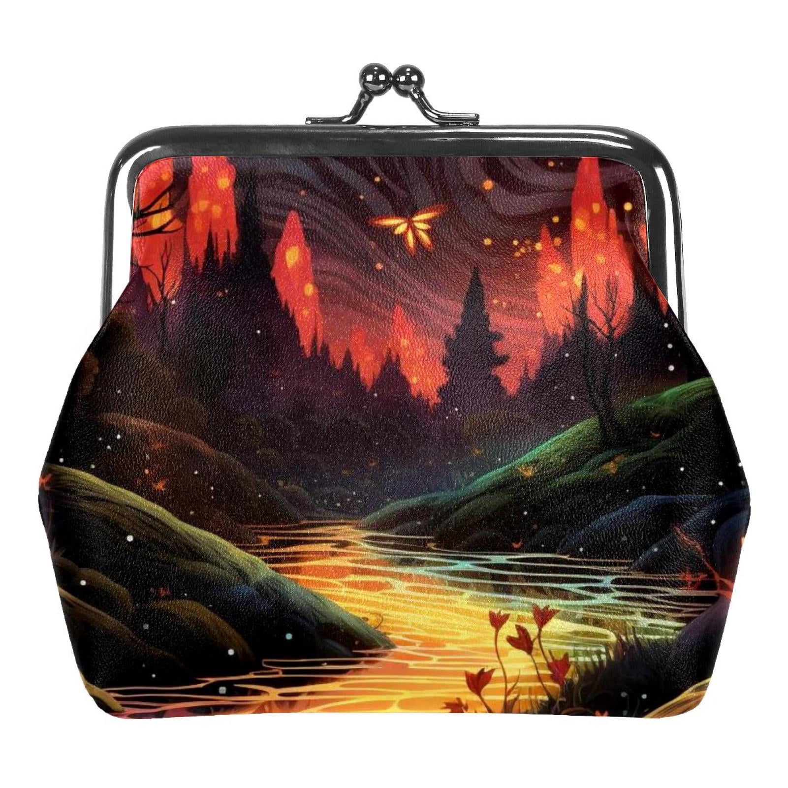 Fireflies Premium Microfiber Coin Purse with Zinc Alloy Closure ...