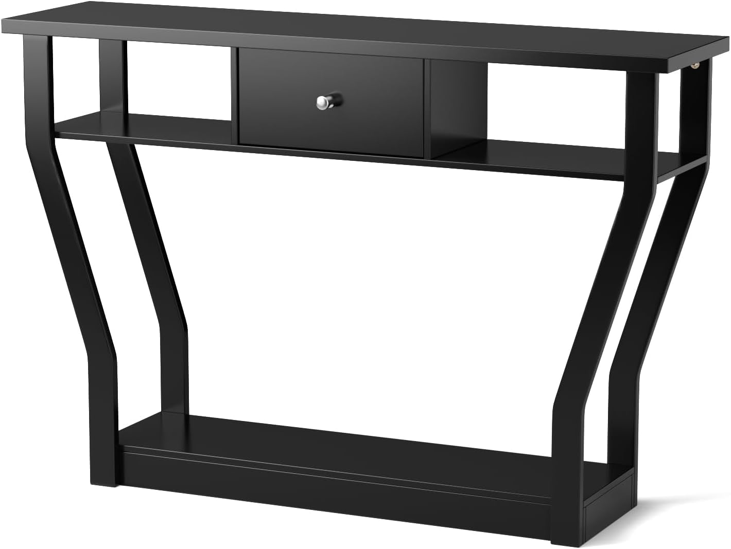 Fireflowery 47” Entryway Table with Storage, 3 Tier Hallway Table ...