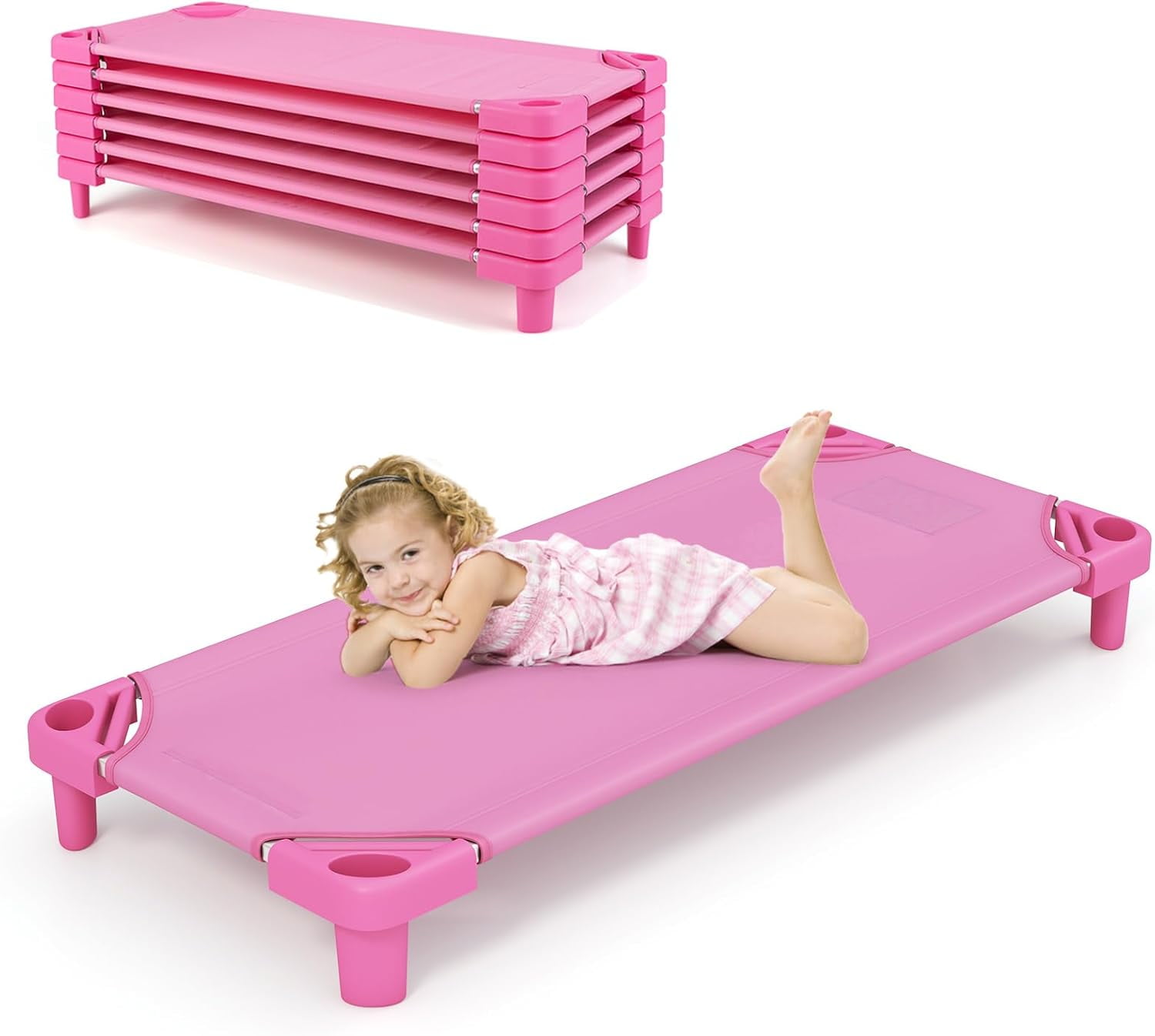 Fireflowery Sleeping Cots for Kids, Stackable Daycare Cots for Resting ...