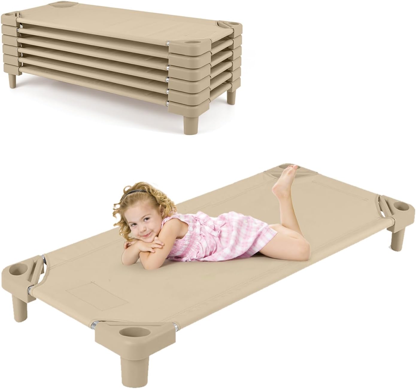 Fireflowery Toddler Cots for Sleeping, Stackable Cot Bed, Daycare ...