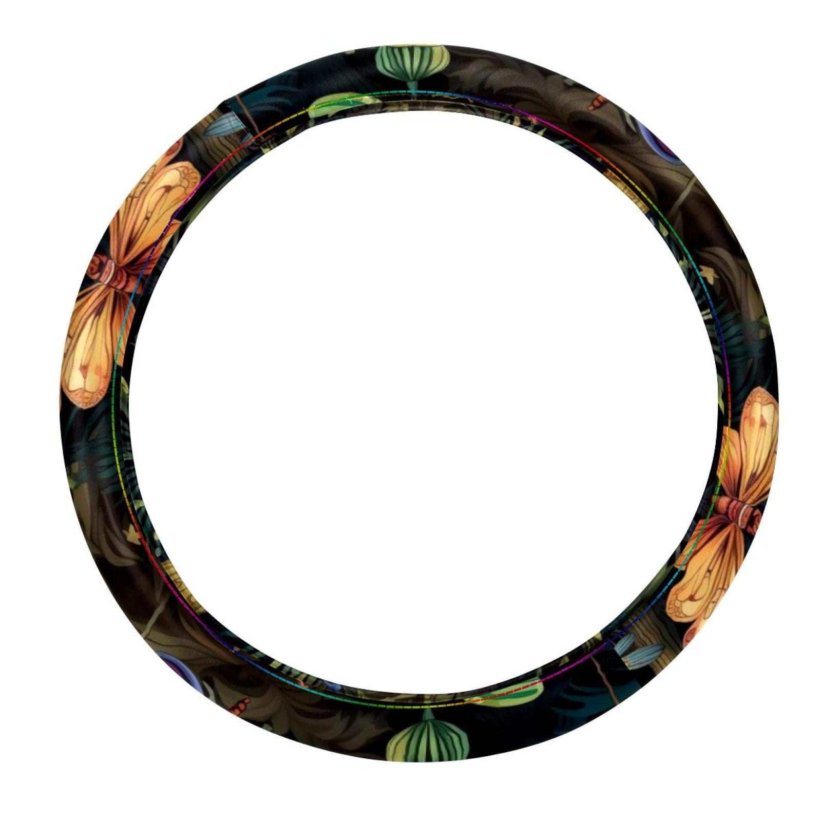 Firefly 14.5 Inch Printing PVC Leather Car Wheel Covers Steering Wheel ...