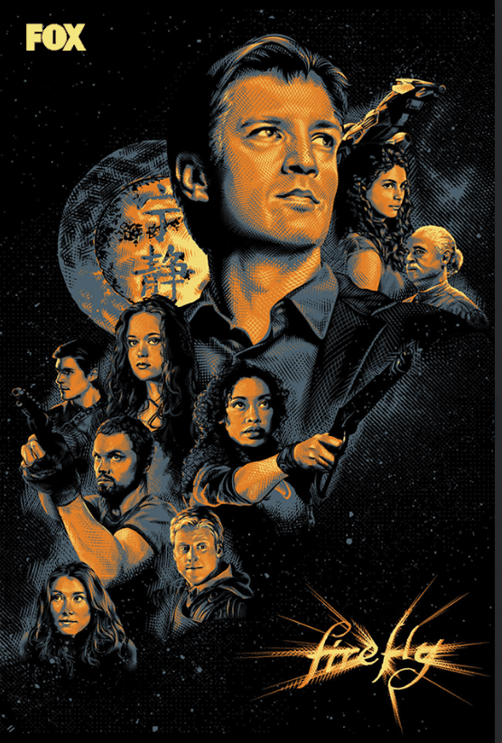 Firefly 2002 Poster 24x36 - Joss Whedon Space Western Sci-Fi TV Series ...