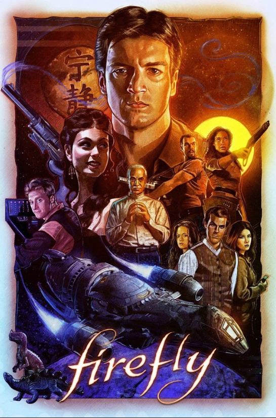 Firefly 2002 Poster 24x36 - Joss Whedon Space Western Sci-Fi TV Show ...