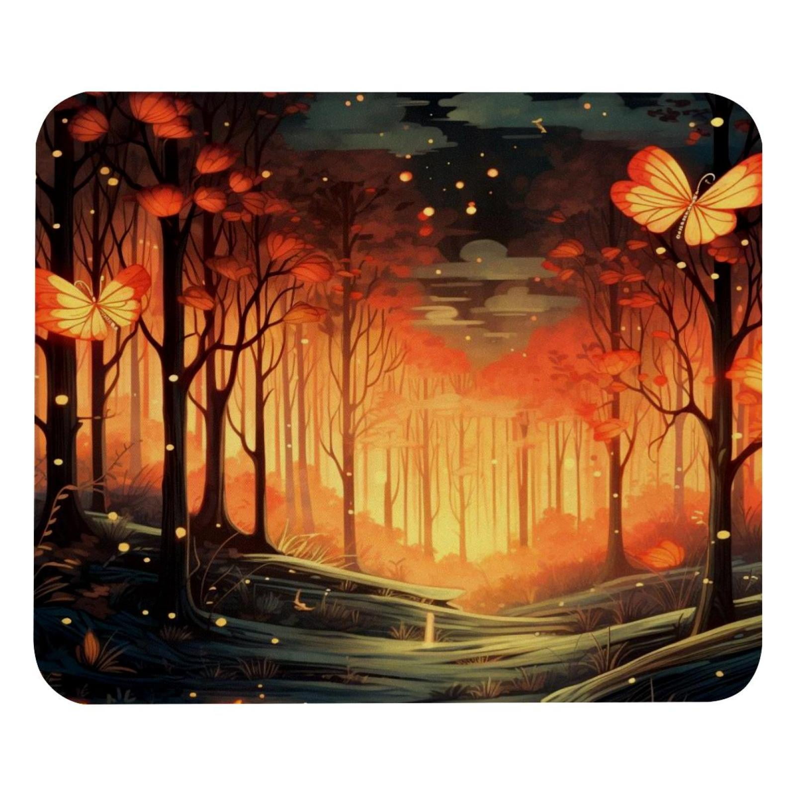 Firefly 8.3x9.8 Inch Square Desk Mat with Non-Slip Rubber Bottom for ...