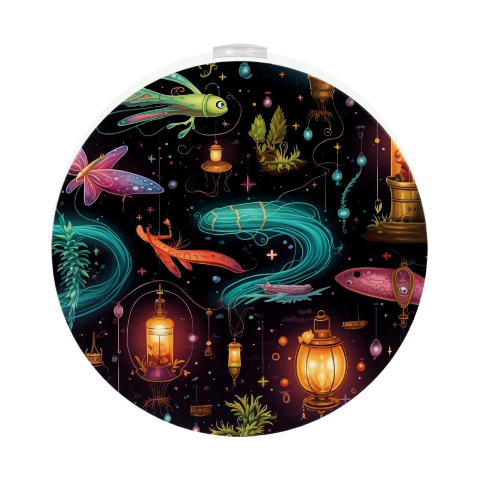 Firefly Bright and Compact LED Round Night Light - Set of 2, Energy ...