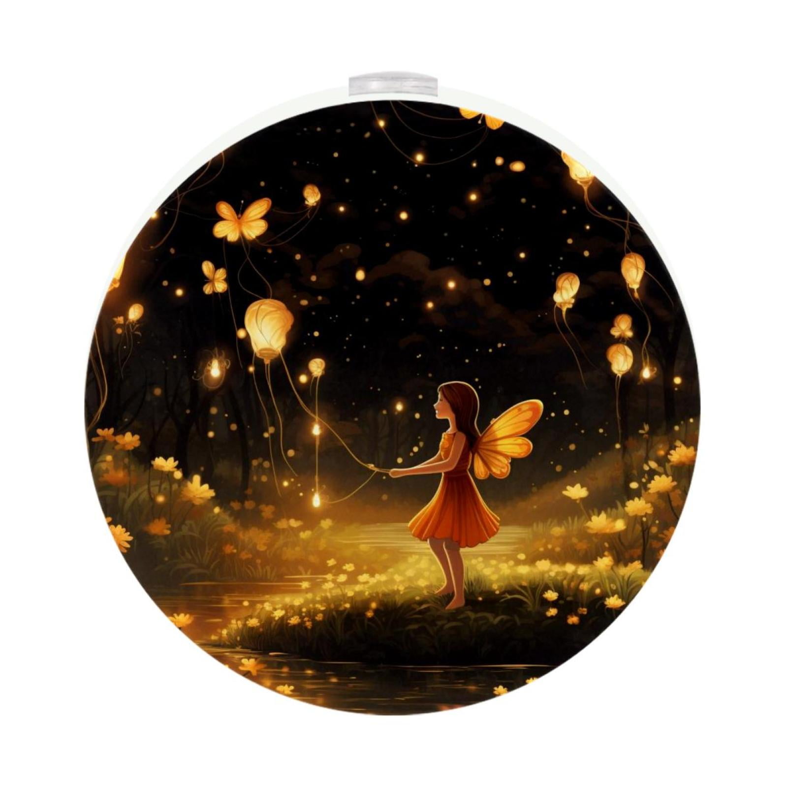 Firefly Bright and Compact LED Round Night Light - Set of 2, Energy ...