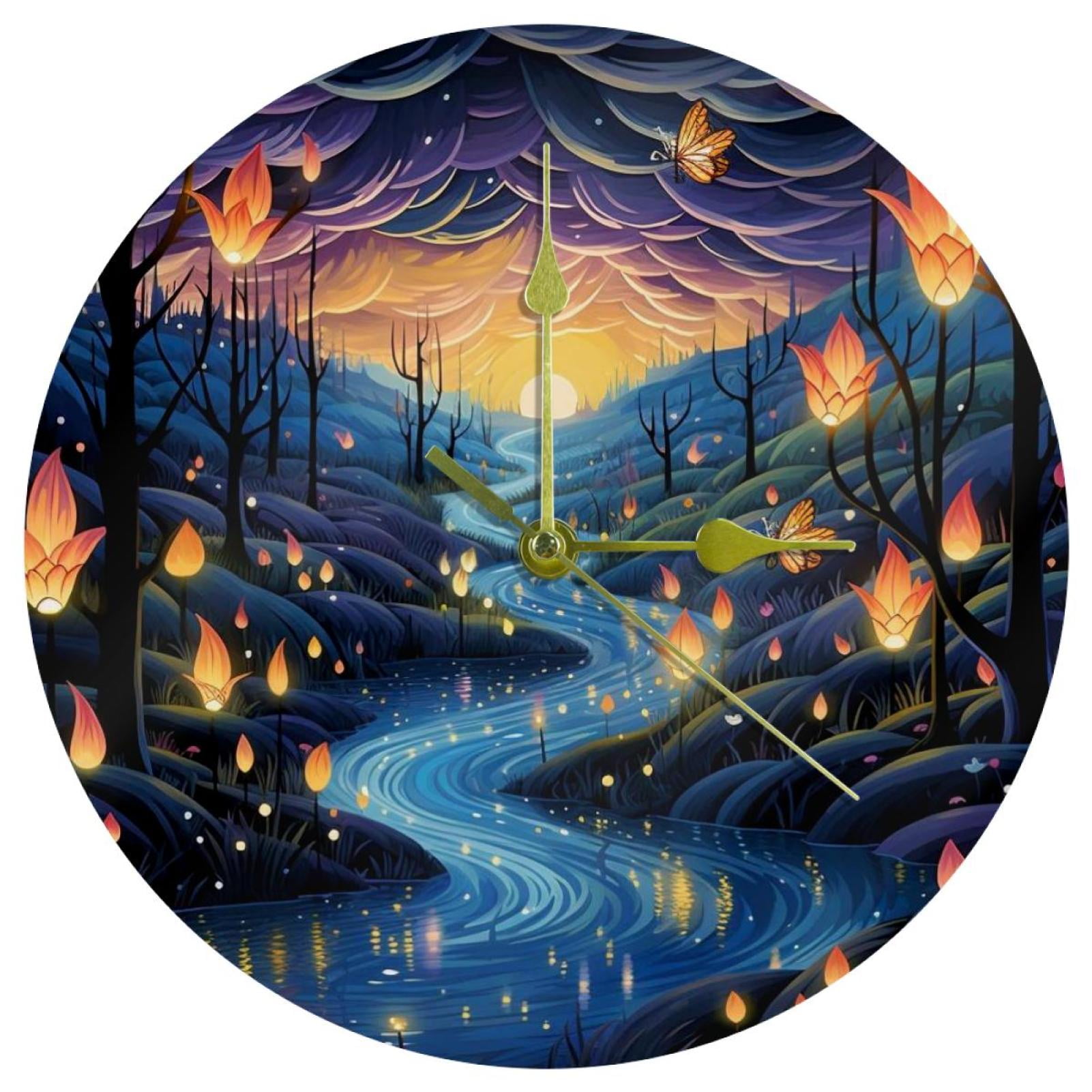 Firefly Circular Acrylic Wall Clock - Contemporary Design with Quartz ...