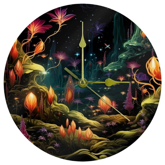 Firefly Circular Acrylic Wall Clock - Contemporary Home Decor for ...