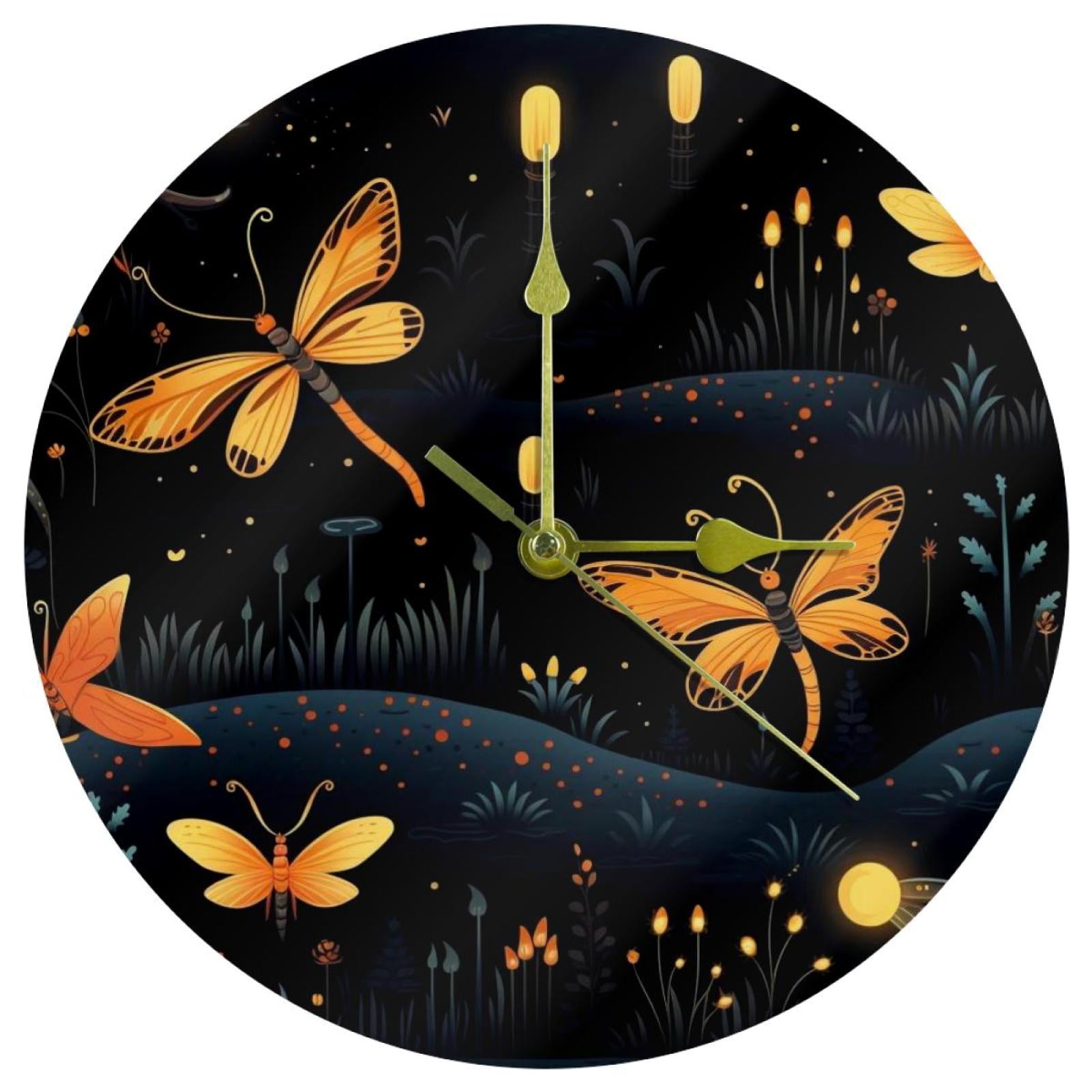 Firefly Circular Acrylic Wall Clock - Stylish Timepiece for Home Decor ...