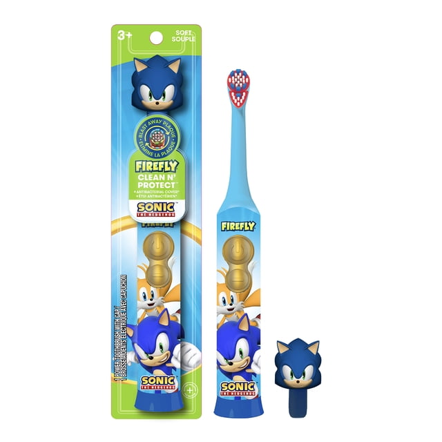 Firefly Clean N' Protect Sonic the Hedgehog Toothbrush, Antibacterial ...