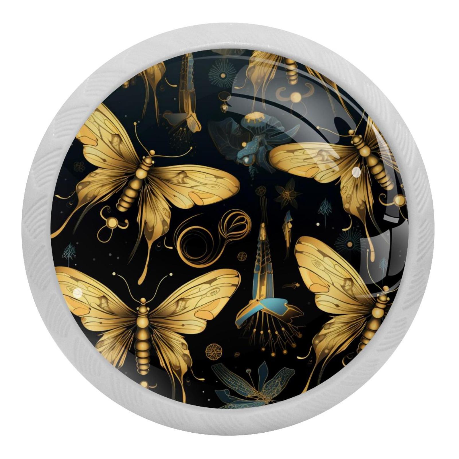 Firefly Fluorescent Drawer Pulls with Screws: Round 4-Pack, Glow-in-the ...