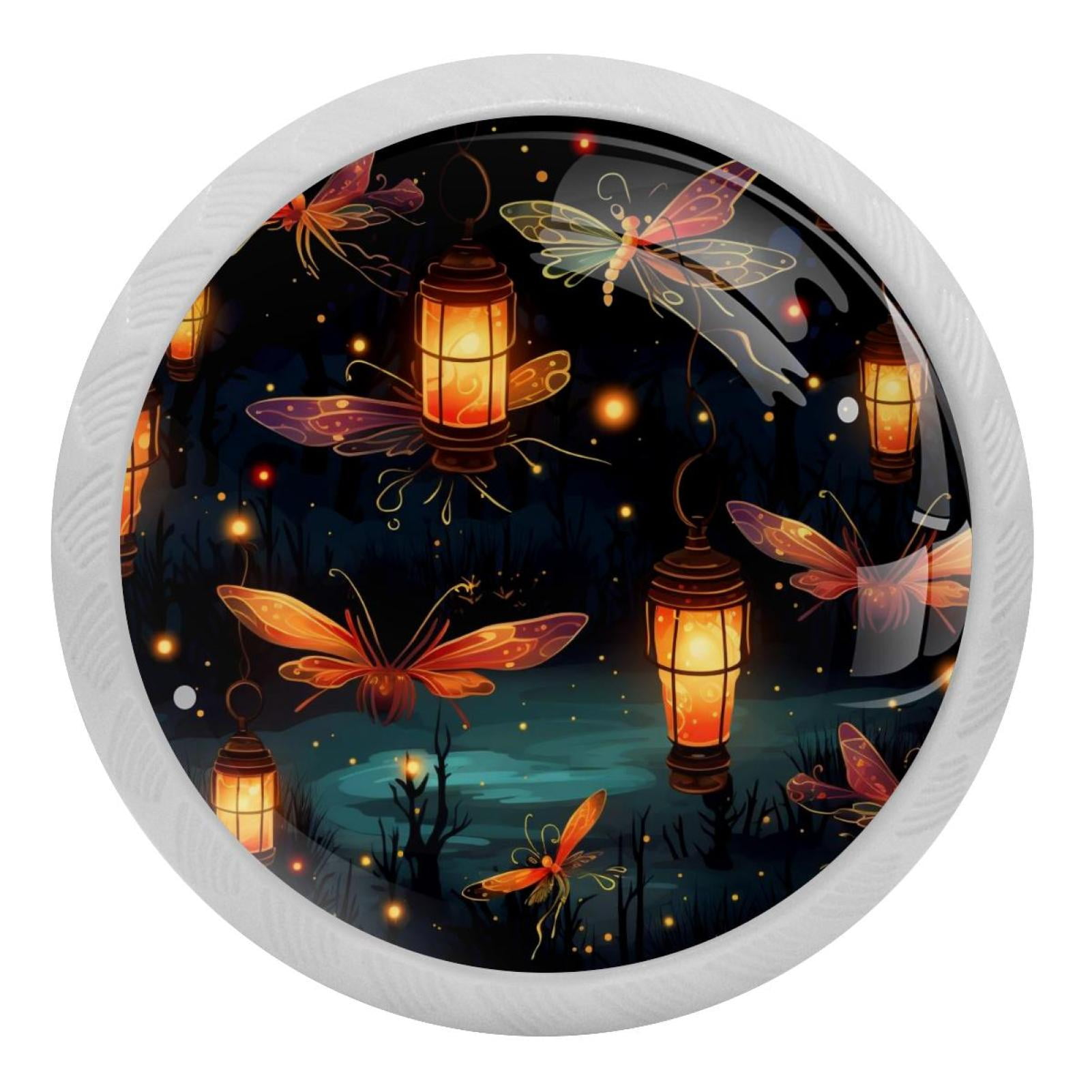 Firefly Fluorescent Drawer Pulls with Screws: Round 4-Pack, Glow-in-the ...