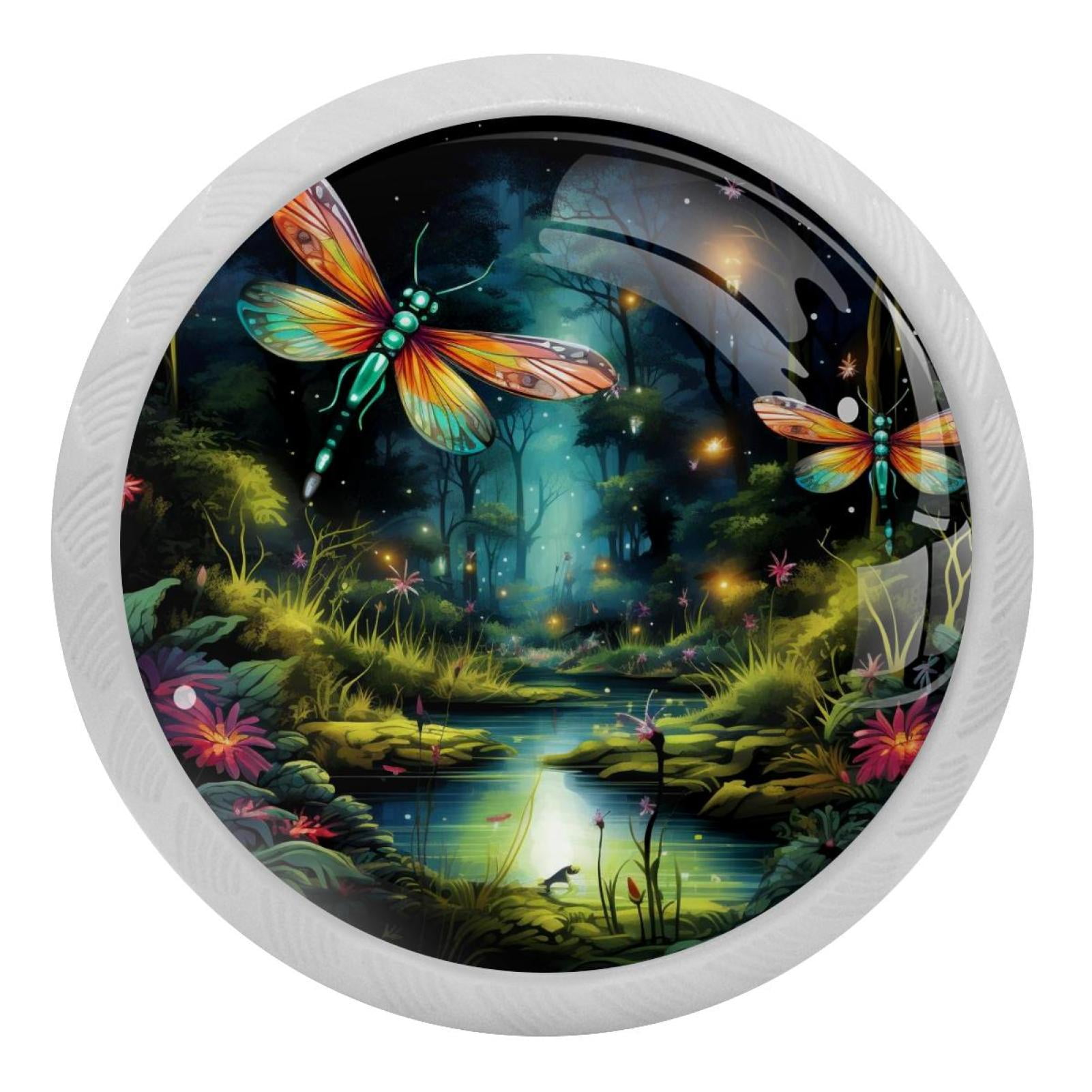 Firefly Fluorescent Drawer Pulls with Screws: Round 4-Pack Glow-in-the ...