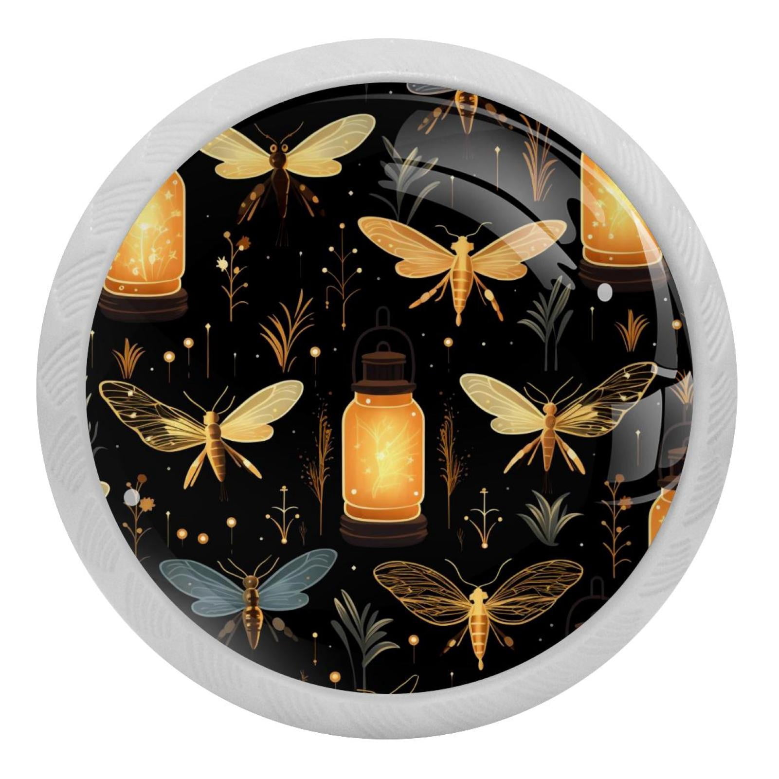 Firefly Fluorescent Drawer Pulls with Screws - Round 4-Pack, Glow-in ...