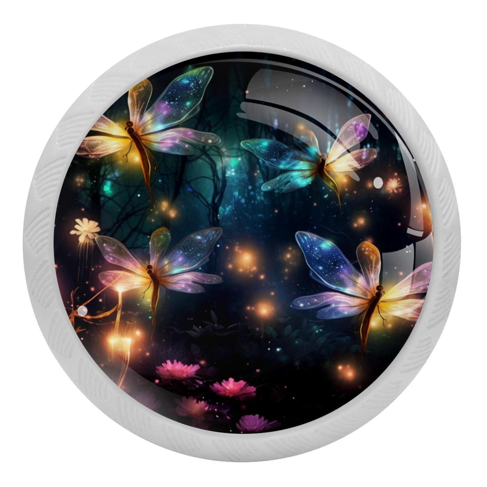 Firefly Fluorescent Glow-in-the-Dark Dresser Pulls with Screws - Round ...