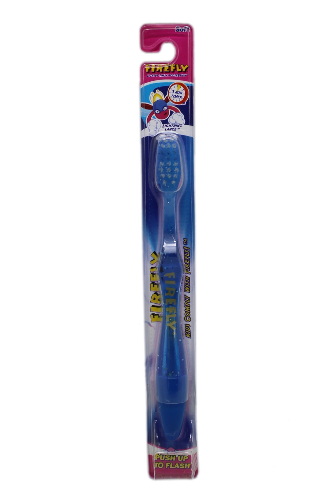 Firefly Glitter Infused Blue Light-Up Timer Kids Toothbrush - Walmart.com